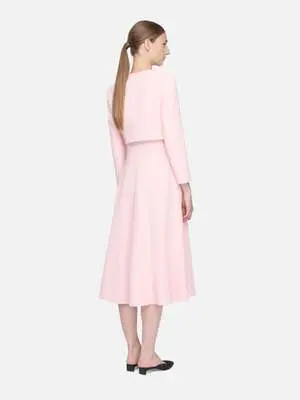 EMILIA WICKSTEAD Lizette Cropped Jacket In Light Wool Crepe