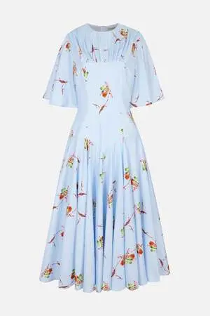 EMILIA WICKSTEAD Risabelle Dress In Lily Silk Twill