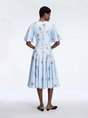 EMILIA WICKSTEAD Risabelle Dress In Lily Silk Twill