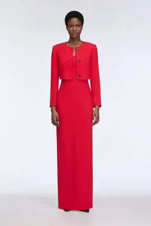 EMILIA WICKSTEAD Lizette Jacket In Single Wool Crepe