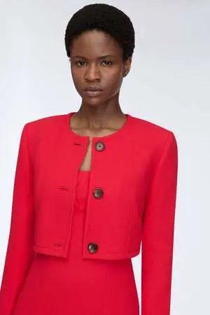 EMILIA WICKSTEAD Lizette Jacket In Single Wool Crepe