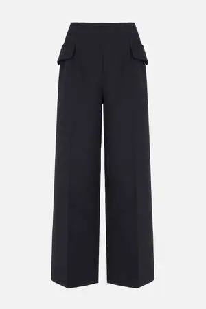 EMILIA WICKSTEAD Brissa Trousers In Birdseye Suiting - Black