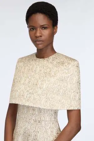 EMILIA WICKSTEAD Lucretia Metallic Jacquard Dress - Gold