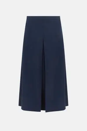 EMILIA WICKSTEAD Sato Skirt In Summer Wool Crepe - Navy