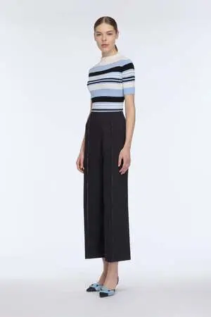 EMILIA WICKSTEAD Tailored Straight Leg Cropped Trousers