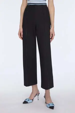 EMILIA WICKSTEAD Tailored Straight Leg Cropped Trousers