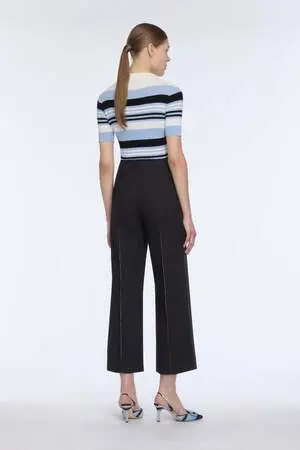 EMILIA WICKSTEAD Tailored Straight Leg Cropped Trousers