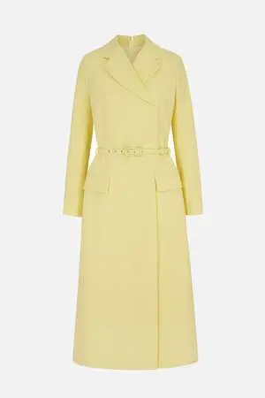 EMILIA WICKSTEAD Kalonice Dress In Summer Wool - Lemon