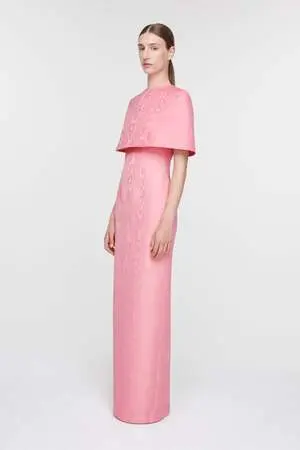 EMILIA WICKSTEAD Virginie Cape In Moire Mikado