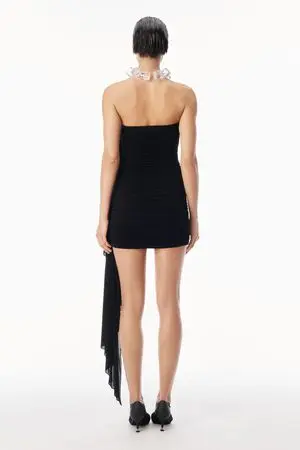 Alexander Wang Asymmetric Ruched Strapless Mini Dress