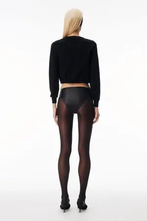 Alexander Wang Crew Neck Cardigan With Drawstring Hem