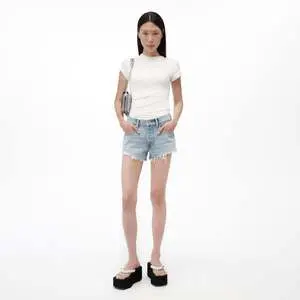 Alexander Wang Crystal Hotfix Logo Pocket Relaxed Short
