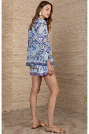 Hale Bob Dana Silk Top - Blue