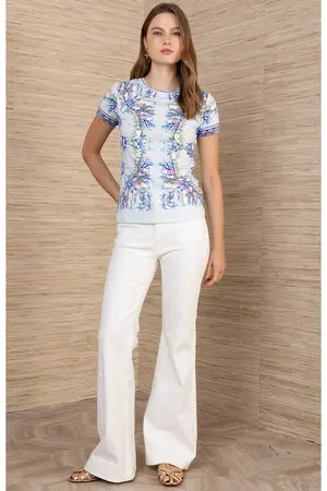 Hale Bob Beryl Jersey Top - Blue