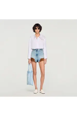Sandro Embroidered Shirt - Red