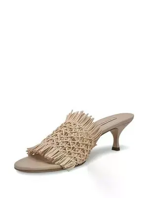 Casadei Fringe Detail Heeled Sandals