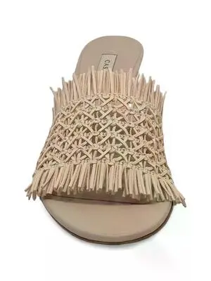 Casadei Fringe Detail Heeled Sandals