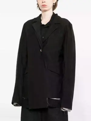 CHIAHUNG SU Reversible Lapel-scarf Blazer