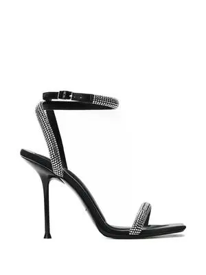 Alexander Wang Julie Crystal Embellished Sandals - Black