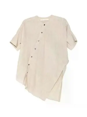 FORME D'EXPRESSION Asymmetric Hem Shirt - Neutrals