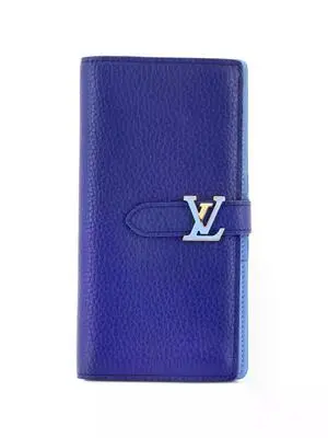 LOUIS VUITTON Capucines Vertical Wallet Leather Small Wallets - Blue