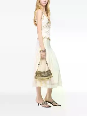 Rabanne Lace-embroidered V-neck Top