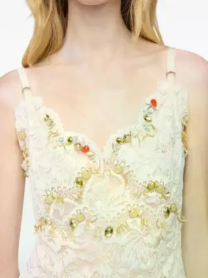 Rabanne Lace-embroidered V-neck Top