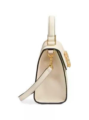 Valentino Garavani Vsling Small Handbag In Grainy Calfskin With Jewel Logo - Neutrals