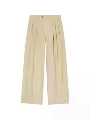 Calvin Klein Pleated Wide-leg Trousers - Neutrals