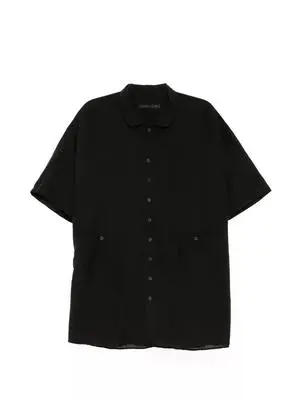 KLASICA Short-sleeve Patch-pocket Shirt - Black