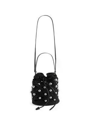 Rabanne Pearl Embellished Bucket Bag