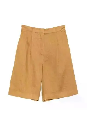 Max Mara Pleated Shorts - Brown