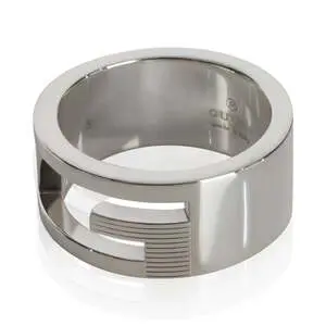 Gucci Sterling Silver Narrow Cutout G Ring