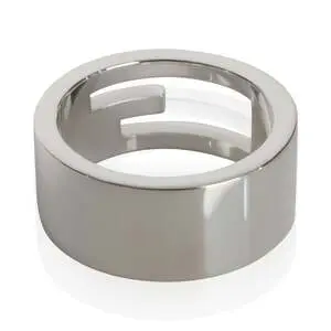 Gucci Sterling Silver Narrow Cutout G Ring