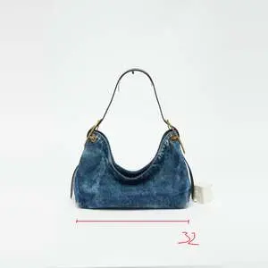 DIESEL® D-line Denim Shoulder Bag - Blue
