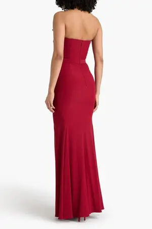Alexander McQueen Strapless Crepe Gown