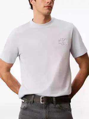 Calvin Klein Logo-embossed Crew-neck T-shirt