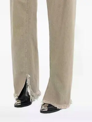 LITKOVSKA Frayed Split-hem Jeans