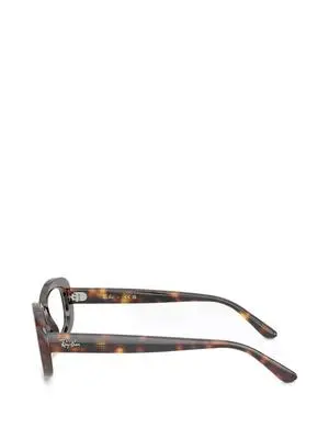 Ray-ban Havana Oval-frame Eyeglasses