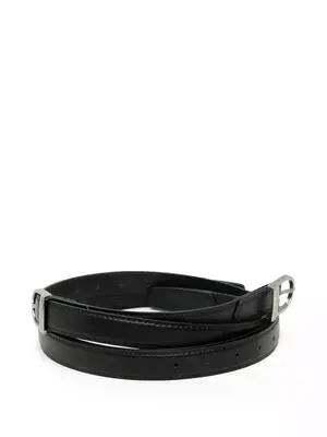 LOW CLASSIC Two-way Leather Belt - Black