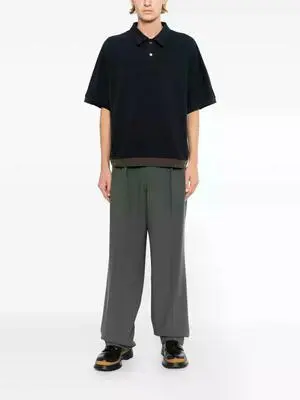 SYSTEM Colour-block Polo Shirt