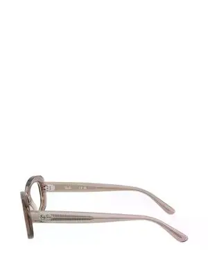 Ray-ban Oval-frame Glasses - Neutrals