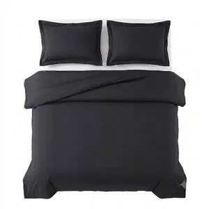 PURE PARIMA Ultra Percale Duvet Cover Set- Carbon - Black