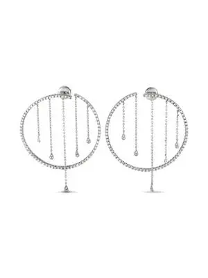 PIERO MILANO 18k White Gold Diamond Earrings - Silver