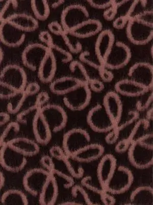 Loewe Monogram Alpaca And Wool-blend Scarf With Fringed Hem