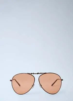 Acne Studios Aviator Metal Sunglasses - Brown