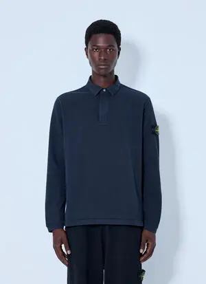 Stone Island Long Sleeve Polo Shirt - Blue