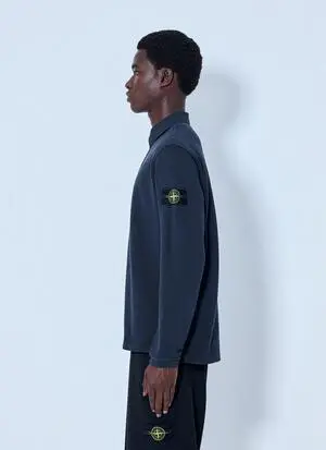 Stone Island Long Sleeve Polo Shirt - Blue