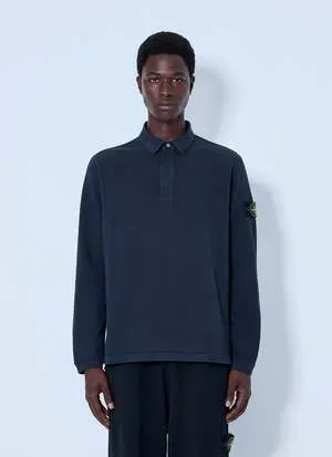 Stone Island Long Sleeve Polo Shirt - Blue
