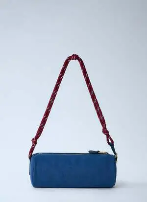 Miu Miu Gabardine Cylinder Shoulder Bag - Blue